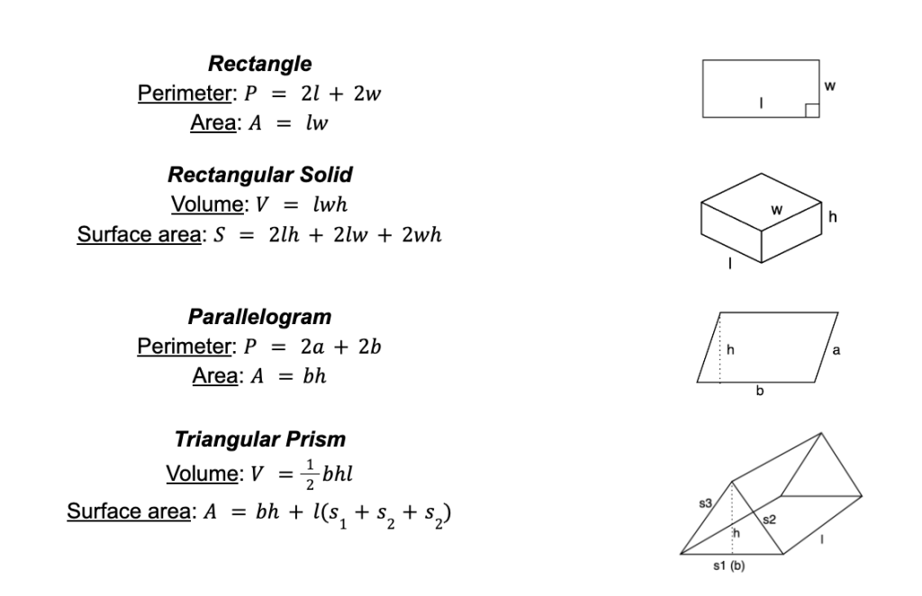 ACT Math Formulas: Everything you need to memorize for the ACT - PrepMaven